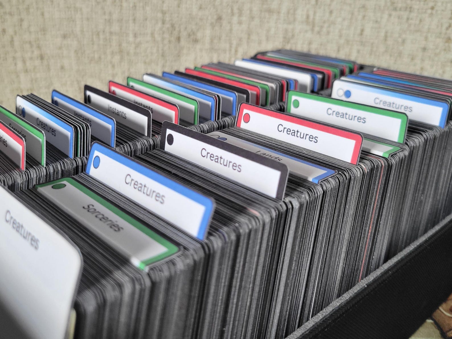 Printable Trading Card Dividers With Editable Color-coded Labels | 5 ...