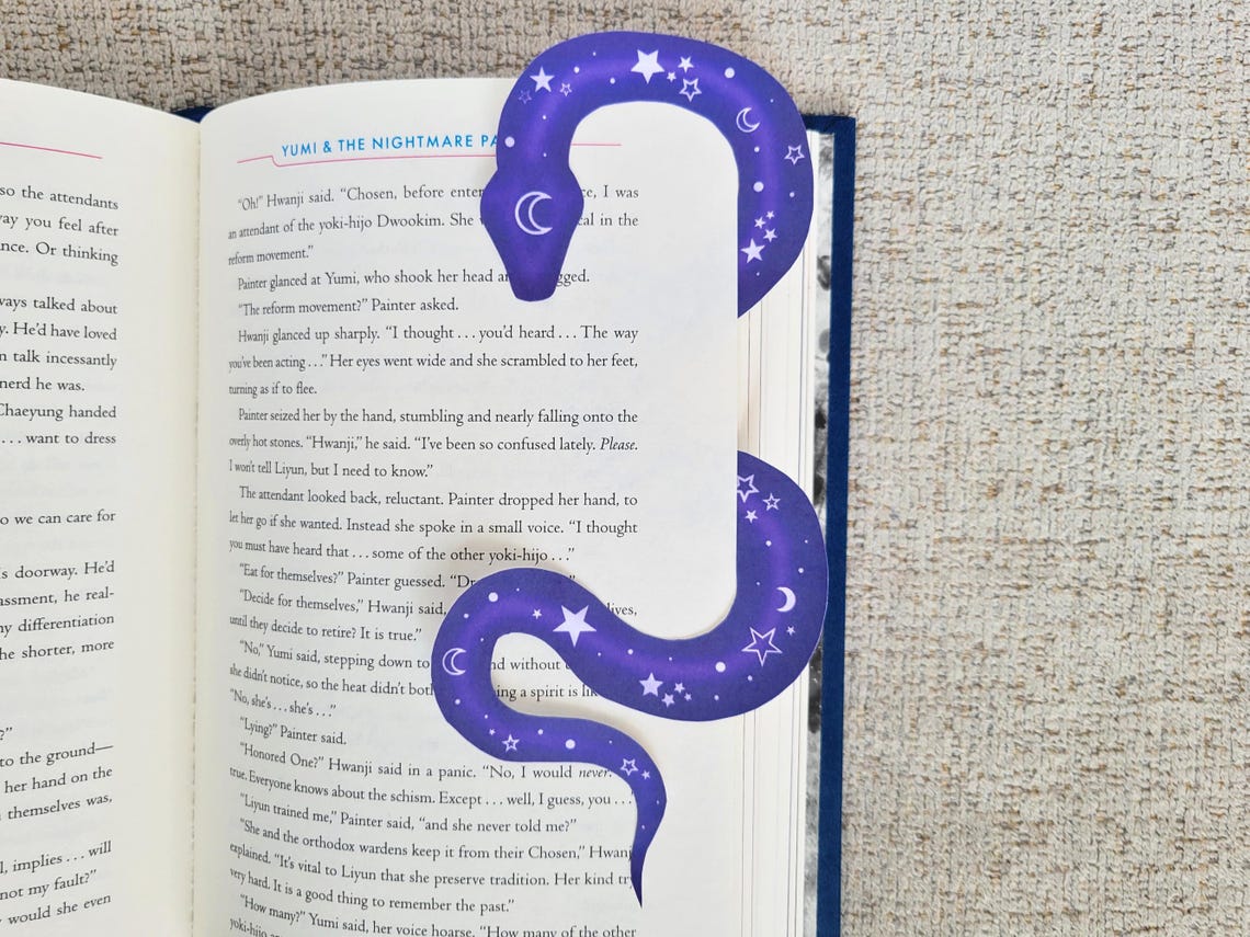 Celestial Snake Bookmarks Printable | 6 Color Variations With Moons ...