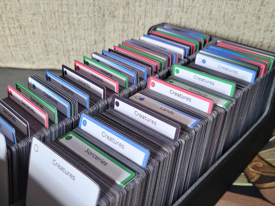 Printable Trading Card Dividers With Editable Color-coded Labels | 5 ...