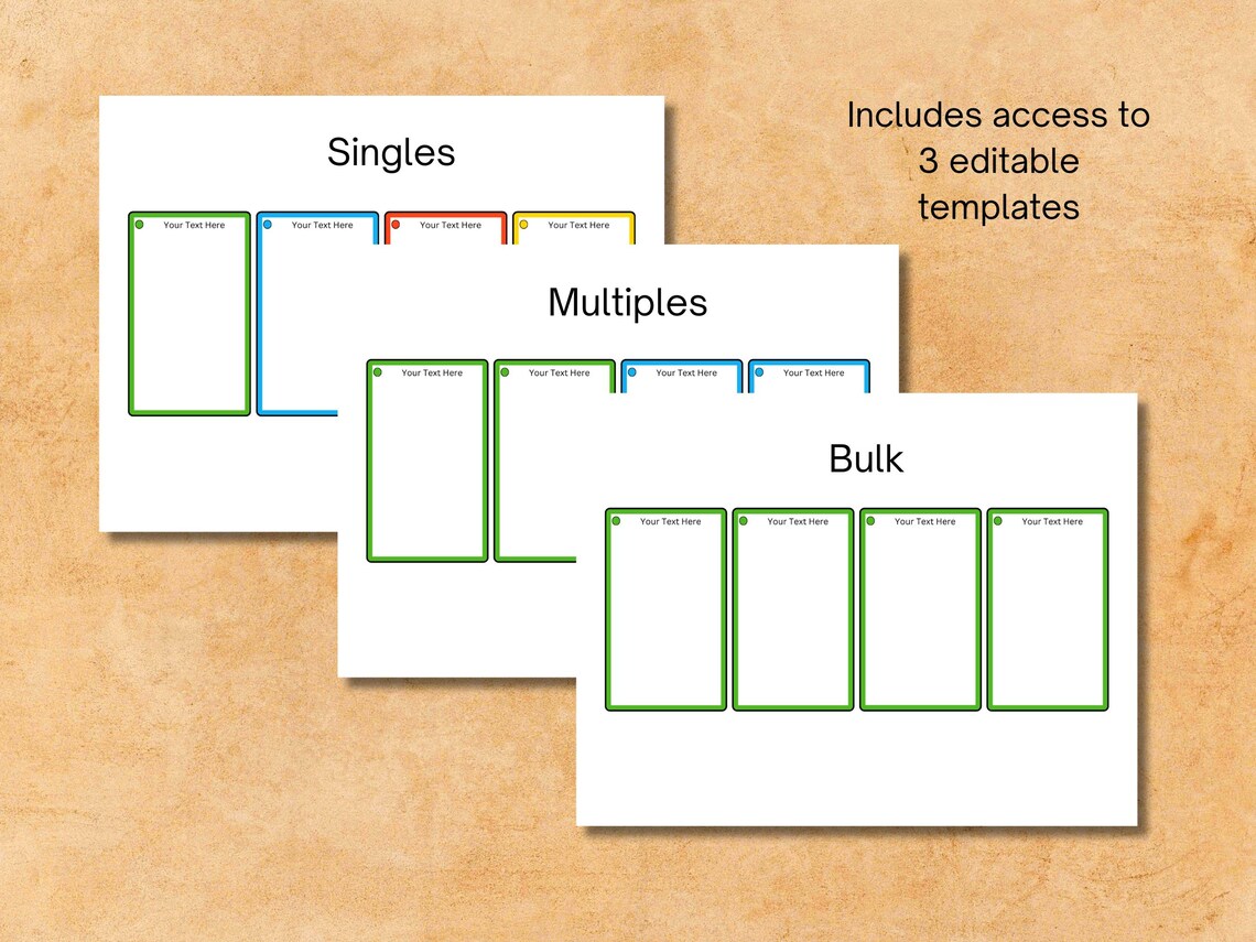 Printable Trading Card Dividers With Editable Color-coded Labels | 11 ...