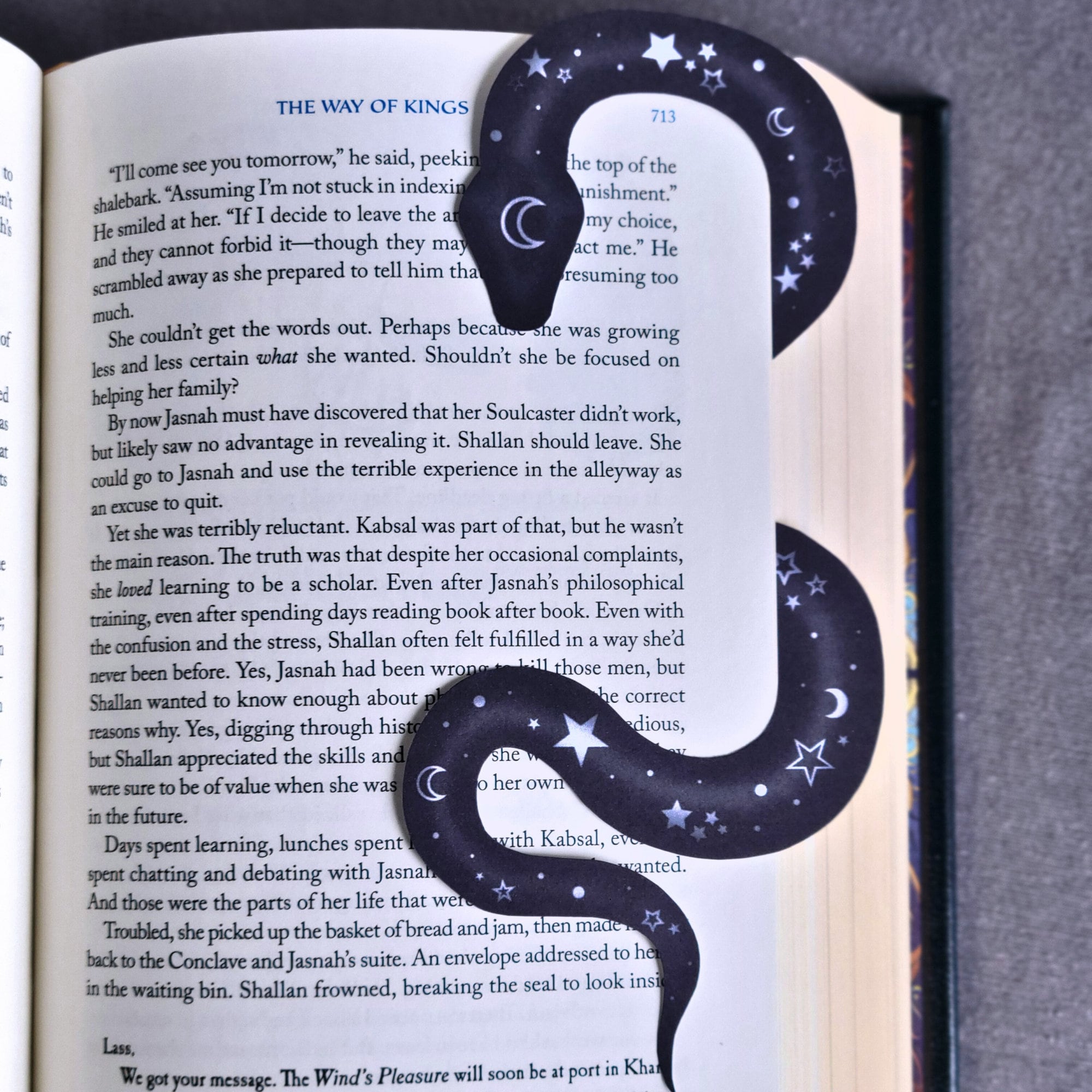 Celestial Snake Bookmarks With Moons & Stars Printable Bookmark - Etsy