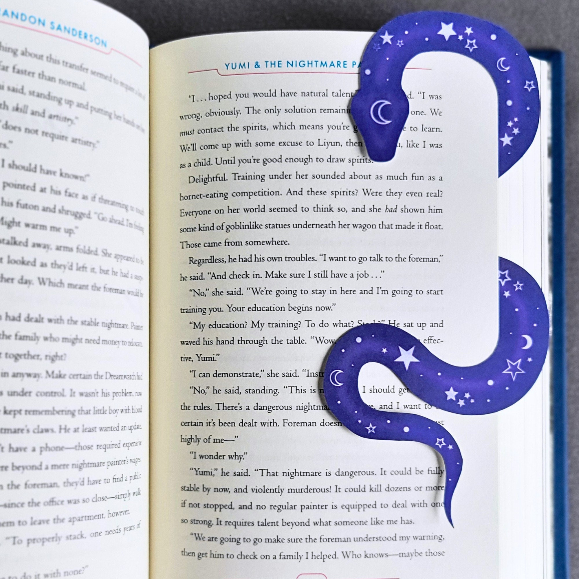 Celestial Snake Bookmarks With Moons & Stars Printable Bookmark - Etsy