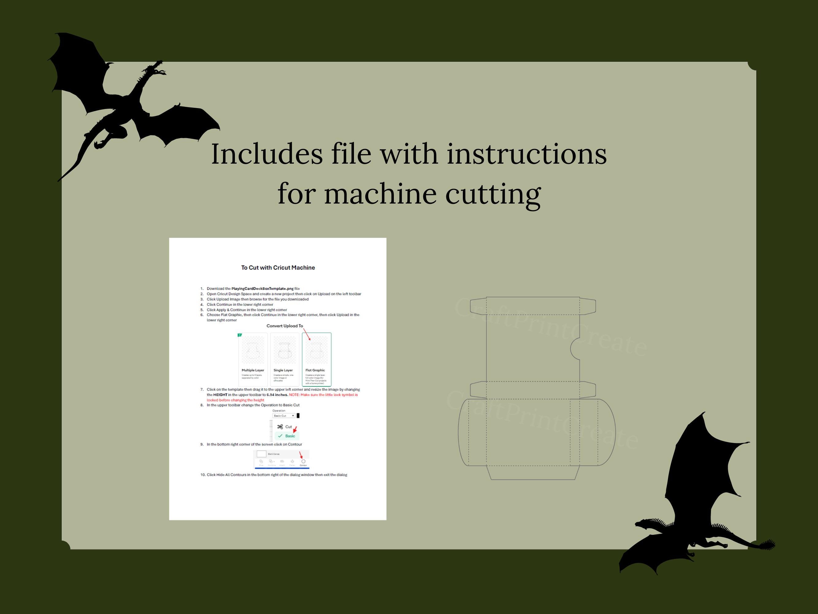 Printable Playing Card Deck Box Template - Etsy