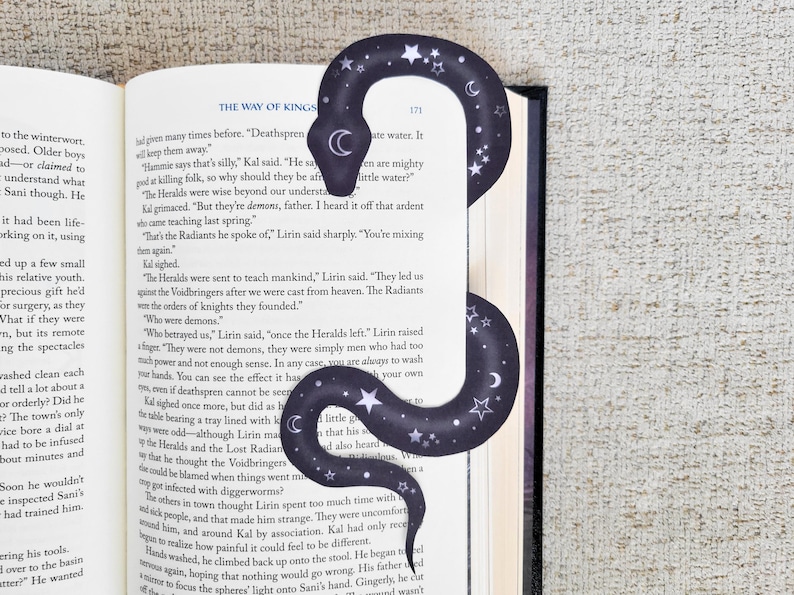 Celestial Snake Bookmarks With Moons & Stars | Printable | DIY Print ...