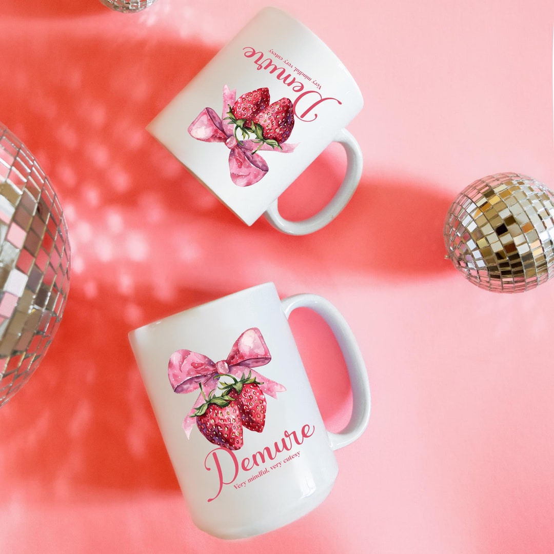 Demure Mug, Very Mindful Very Cutesy Meme Coffee Mug, Cutesy Viral ...