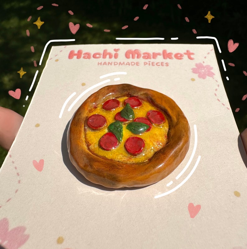 Handmade Clay Italian Pizza Pin - Etsy
