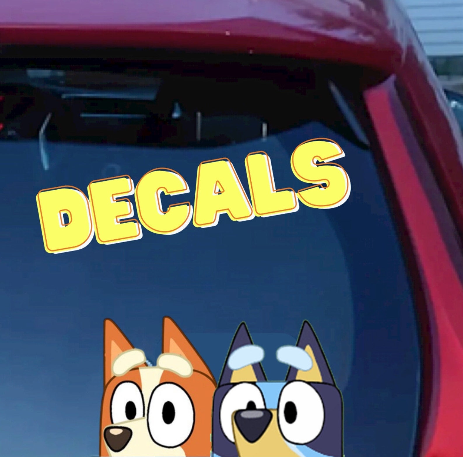 SALE Bluey Car Sticker BLUEY and BINGO Inspired Car Stickers, Dog ...