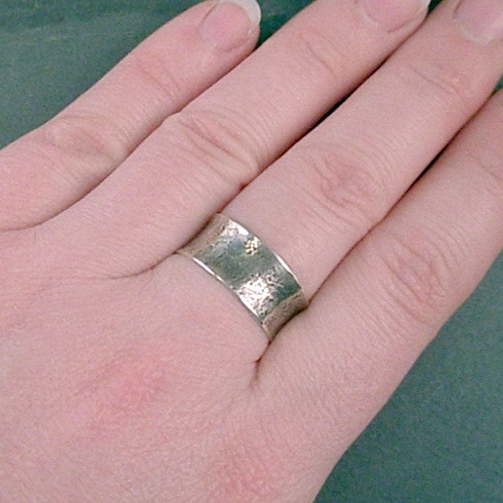 Iris Ring Textured Anticlastic Sterling Silver Size 8 - Etsy