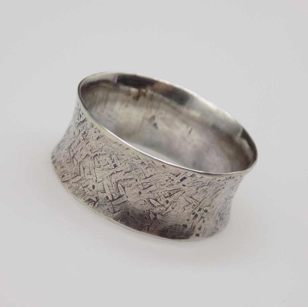 Iris Ring Textured Anticlastic Sterling Silver Size 8 - Etsy