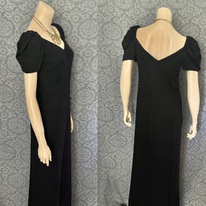 Iconic 1970s Inky Black Jersey Maxi Dress by Renee Helga Howie, San ...