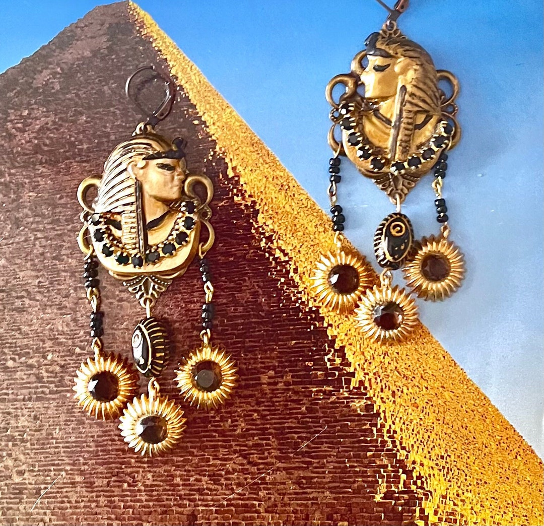 Vintage 1950s Selro Selini Style Egyptian Revival Pharaoh - Etsy