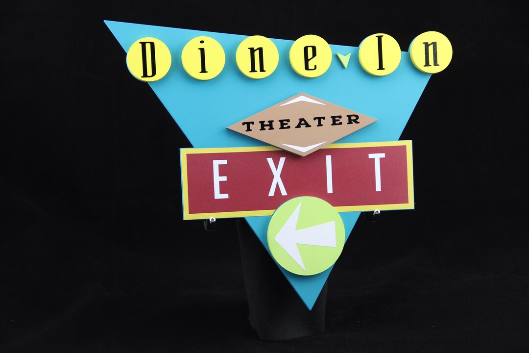 Disney Hollywood Studio SCI-FI Dine in Theater Exit Sign - Etsy