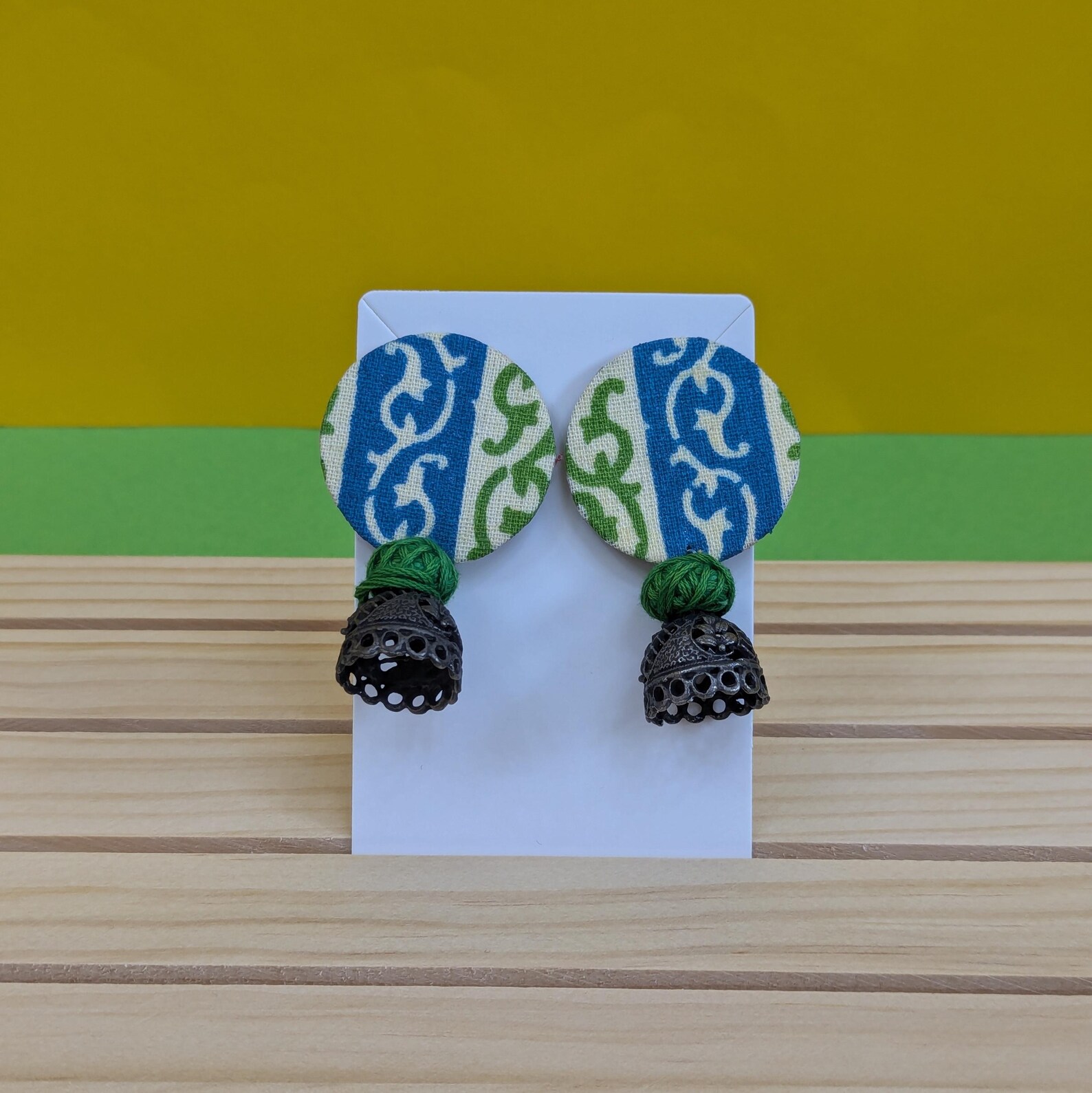 Handmade Fabric Jhumkas: A Touch of Vibrant Culture for Your Ears - Etsy