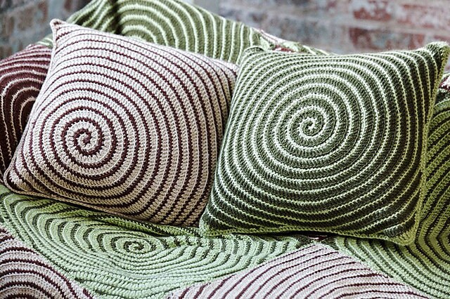 Vortex Afghan and Pillows Crochet Pattern, Colorful, Digital File, Pdf ...