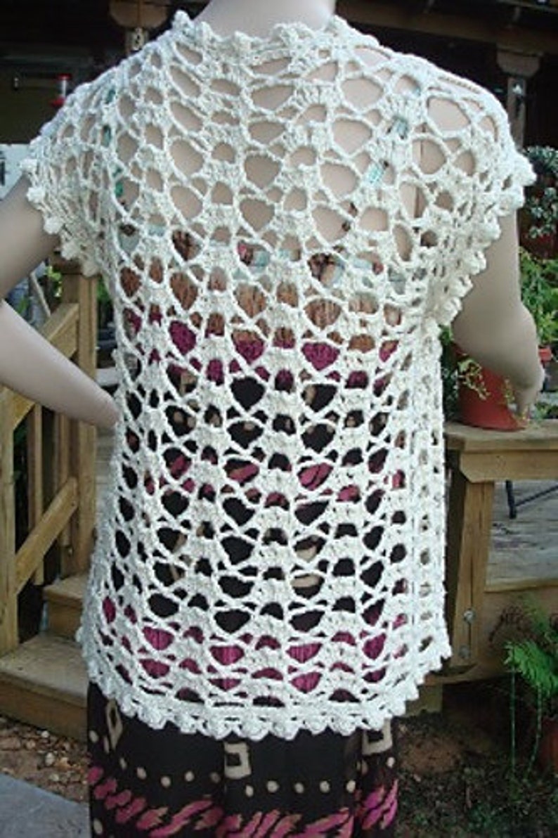 Lady's Lace Vest - Crochet Pattern Instant PDF Digital Download - Etsy UK