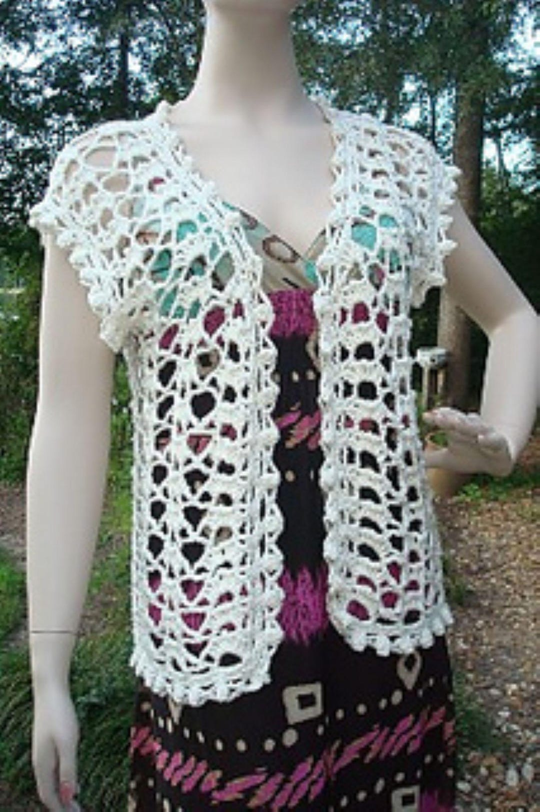 Lady's Lace Vest - Crochet Pattern Instant PDF Digital Download - Etsy