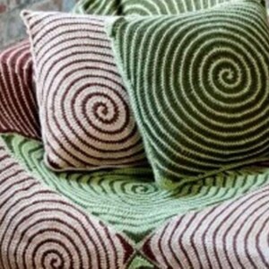 Vortex Afghan and Pillows - Crochet Pattern, Colorful, Digital File ...
