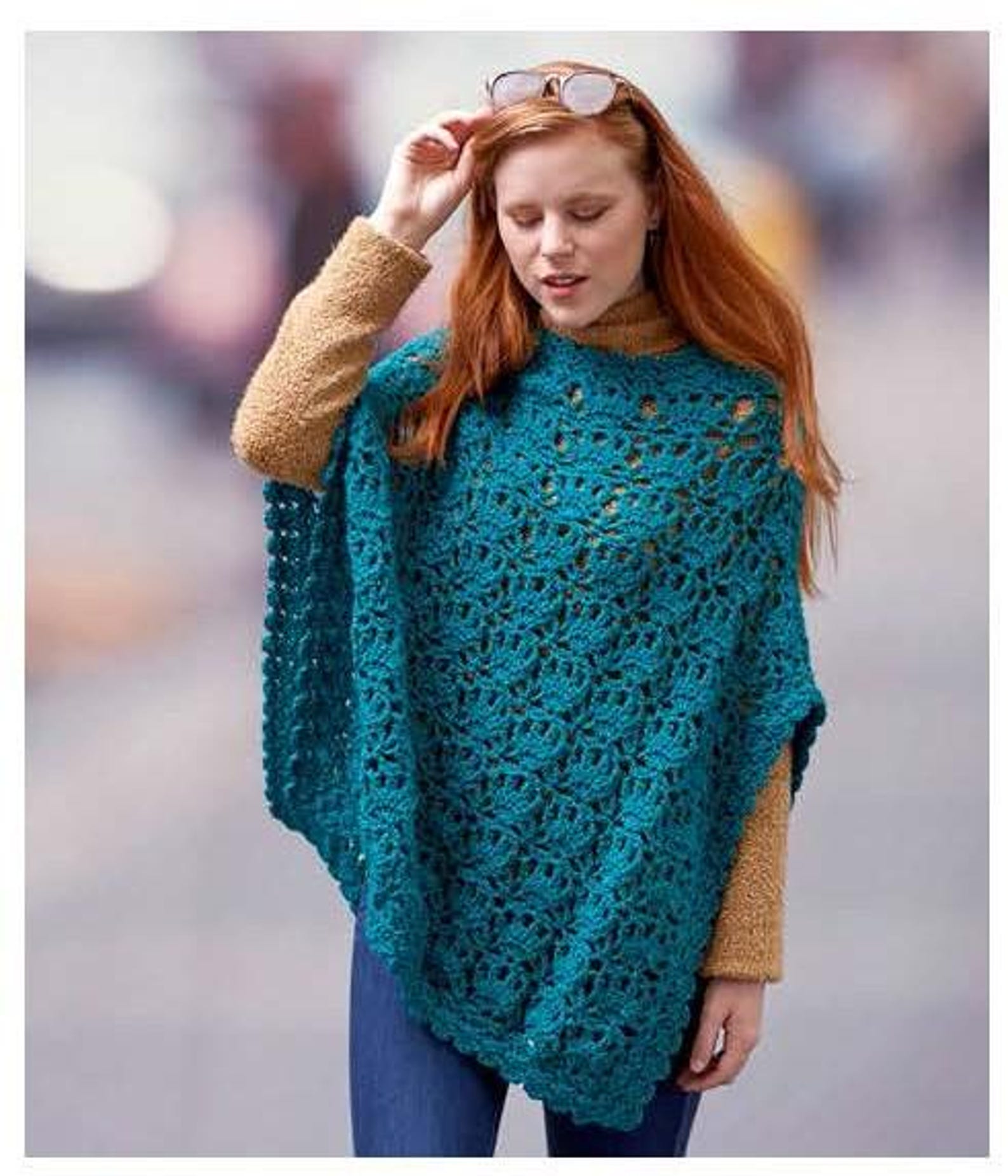 Glam Chic Ruana Crochet Pattern | PDF Download | DIY Cape, Poncho, Wrap ...