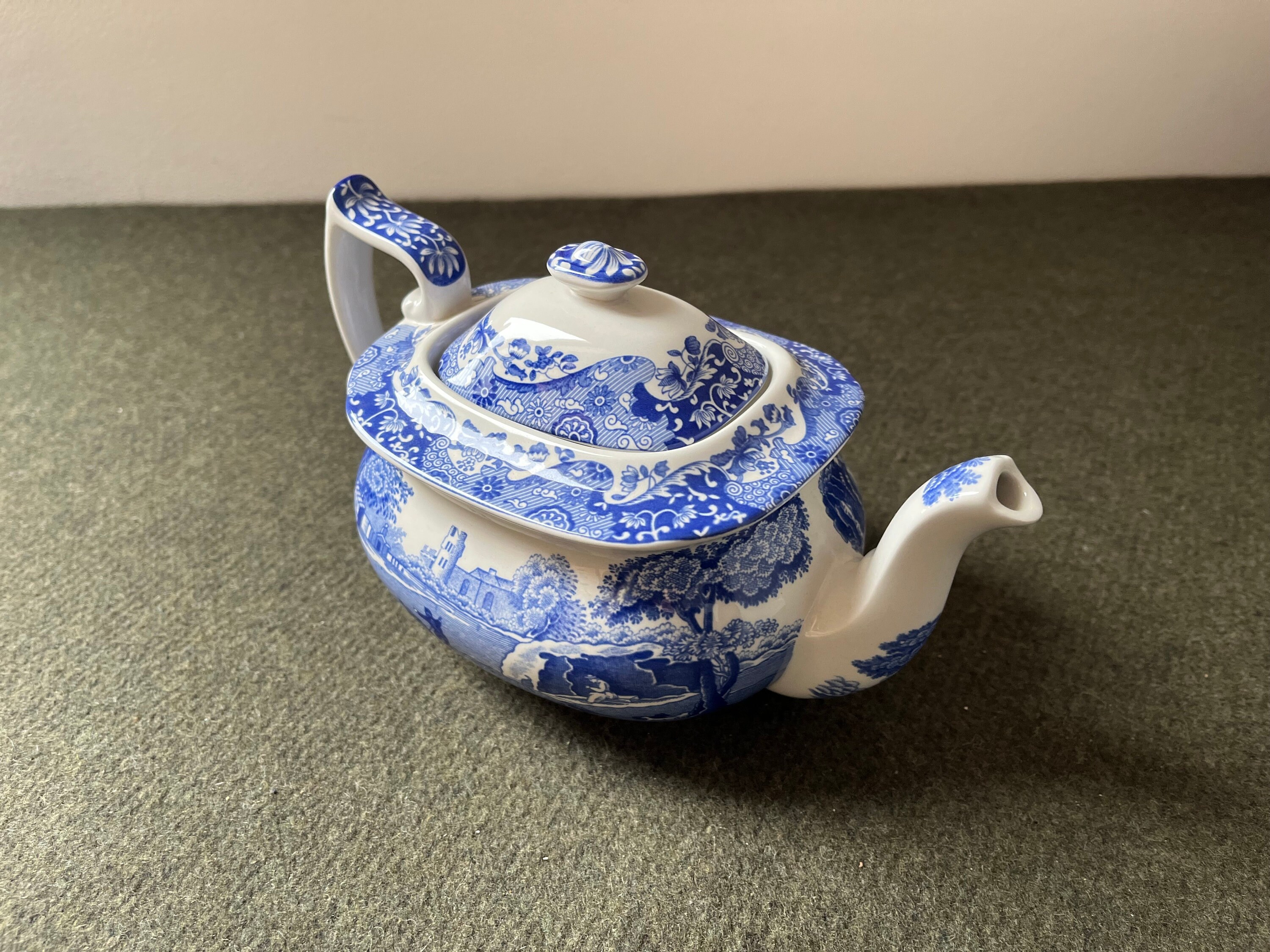 Spode Blue Italian Teapot - Etsy