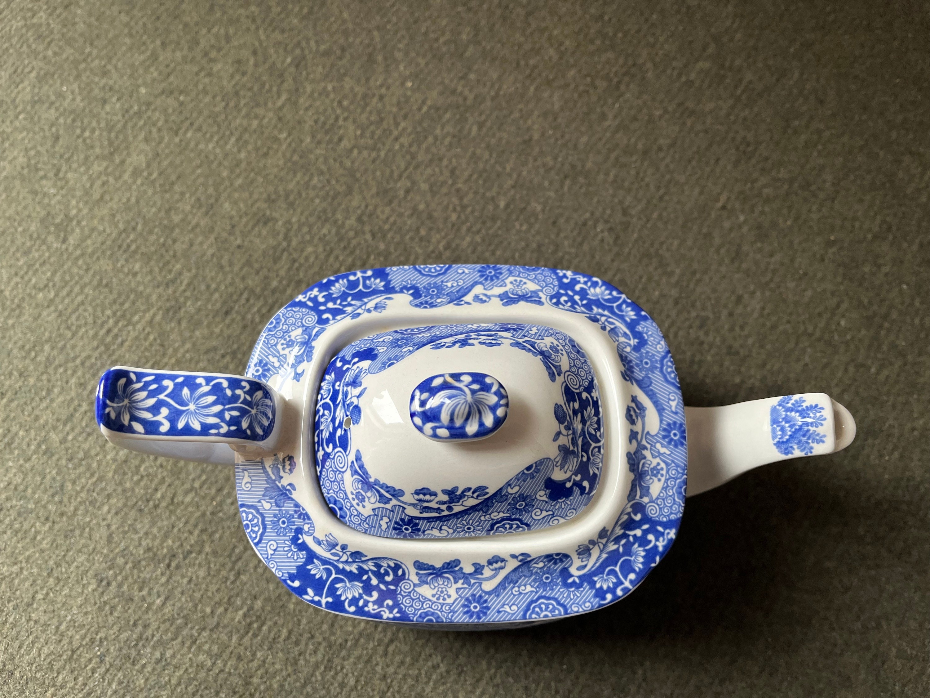 Spode Blue Italian Teapot - Etsy