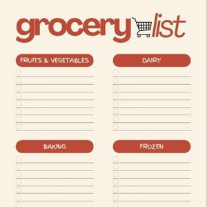 Grocery List Bundle - Etsy