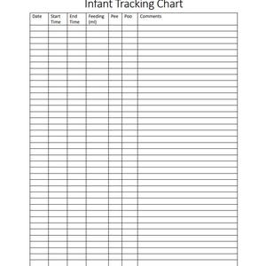 Printable Baby Tracking Chart - Etsy