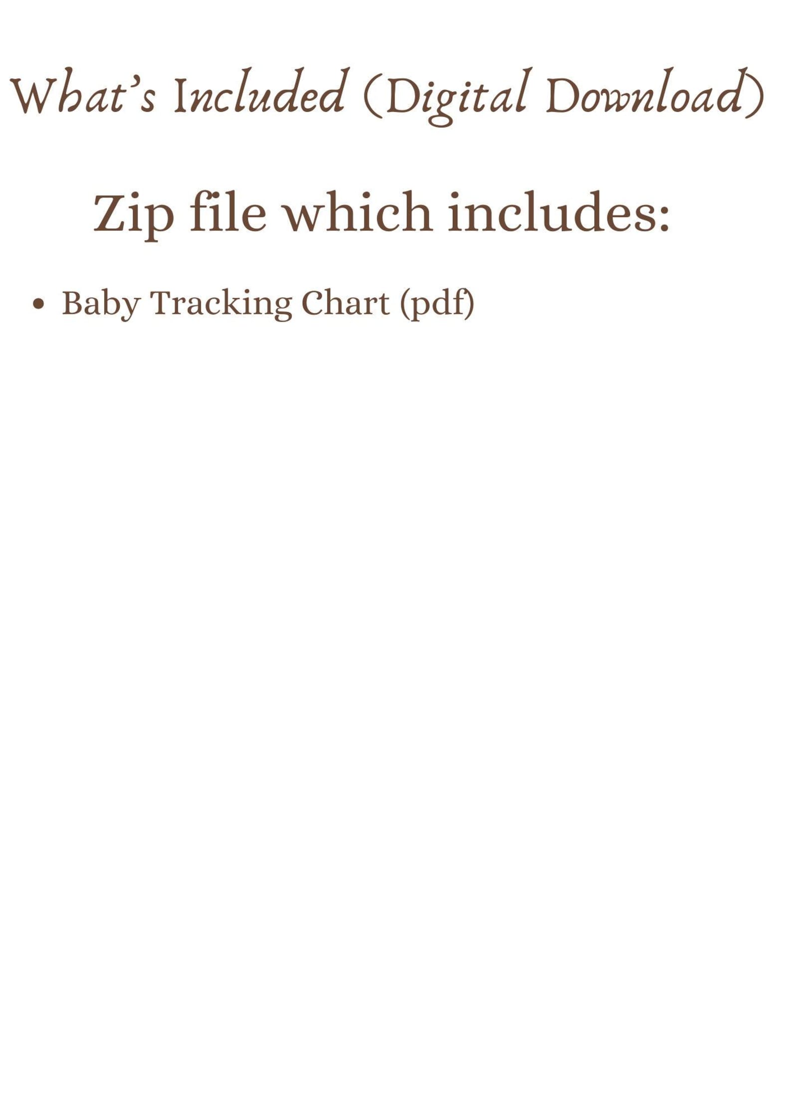 Baby Tracking Chart (printable) - Etsy