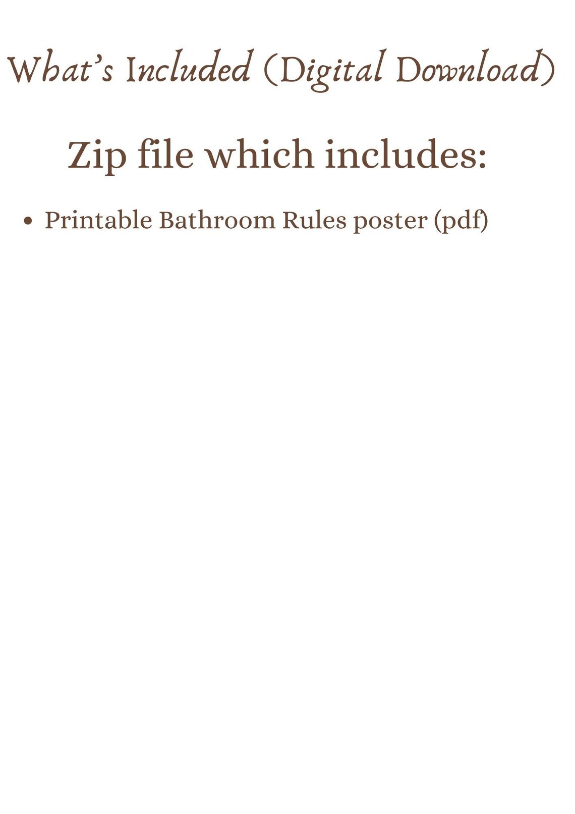 Bathroom Rules Poster - Etsy