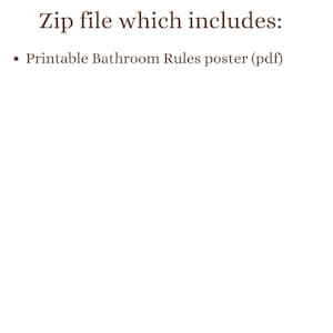 Bathroom Rules Poster - Etsy