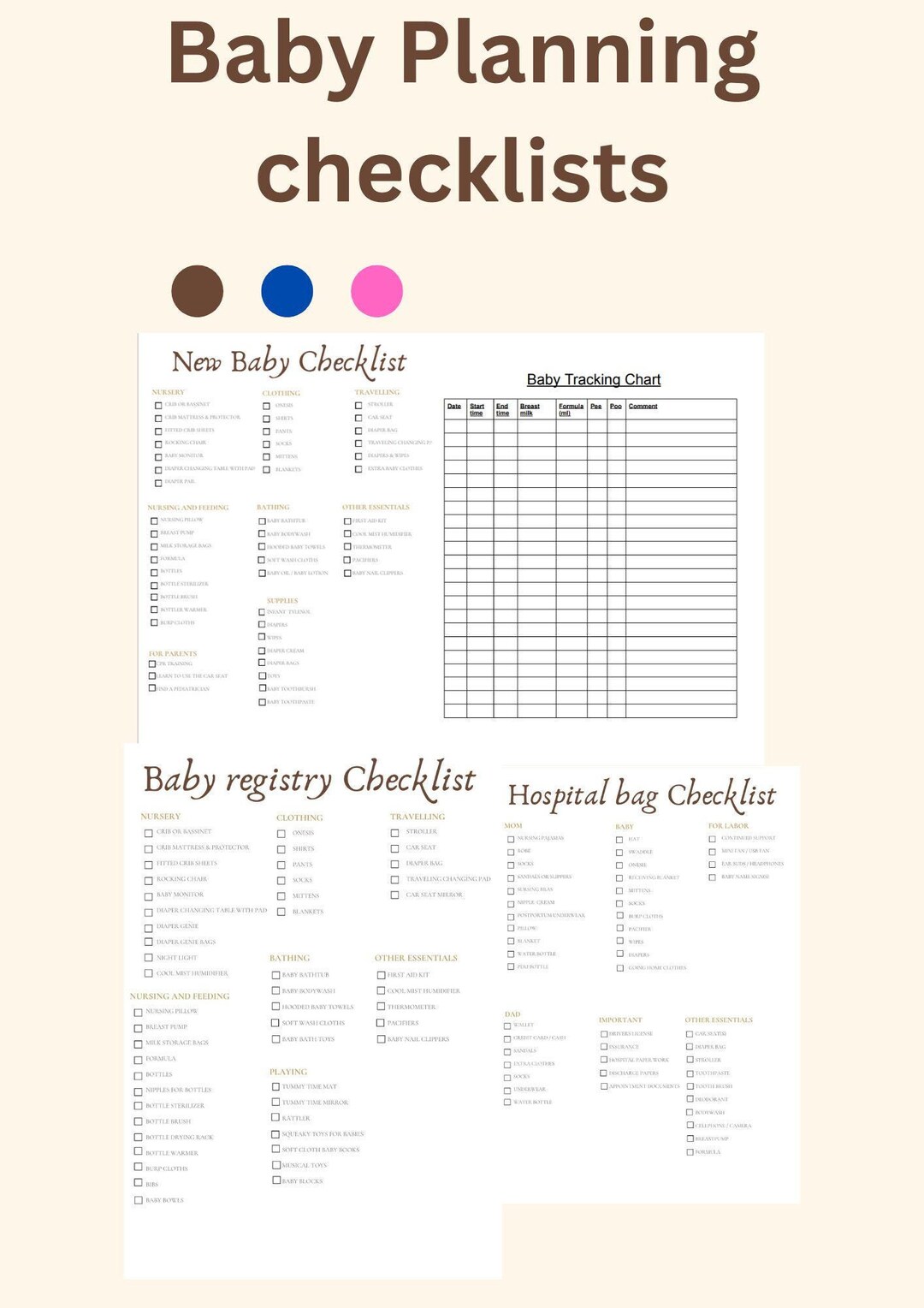 Baby Planning Checklist - Etsy