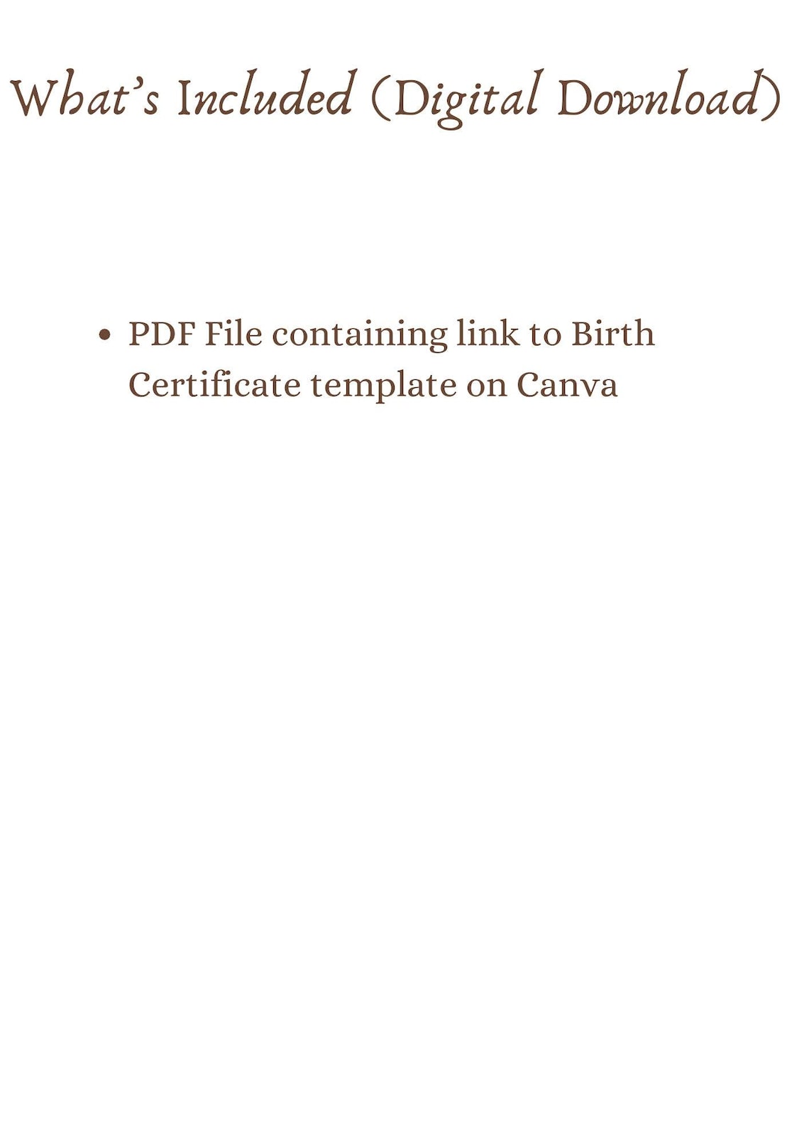 Customizable Baby Birth Certificate (on Canva) - Etsy