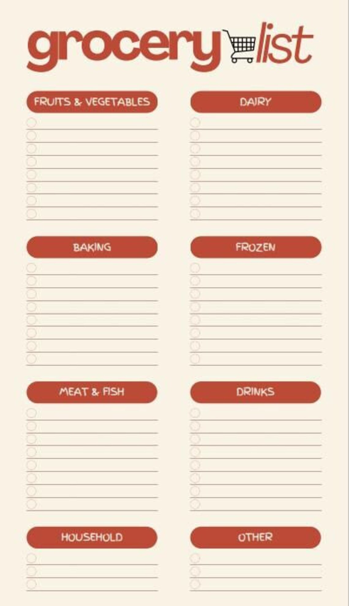 Grocery List Bundle - Etsy