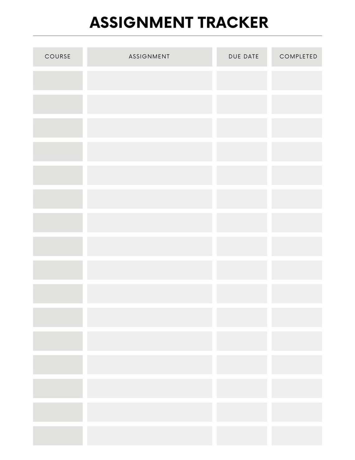 Assignment and Homework Tracker Bundle - Etsy