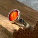 Autumn-fall Ring Orange Red Agate Aqeeq Minimalist Ring Handmade ...