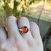 Autumn-fall Ring Orange Red Agate Aqeeq Minimalist Ring Handmade ...