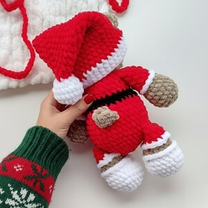 Christmas Crochet Santa Bear Amigurumi Stuffed Animal - Etsy