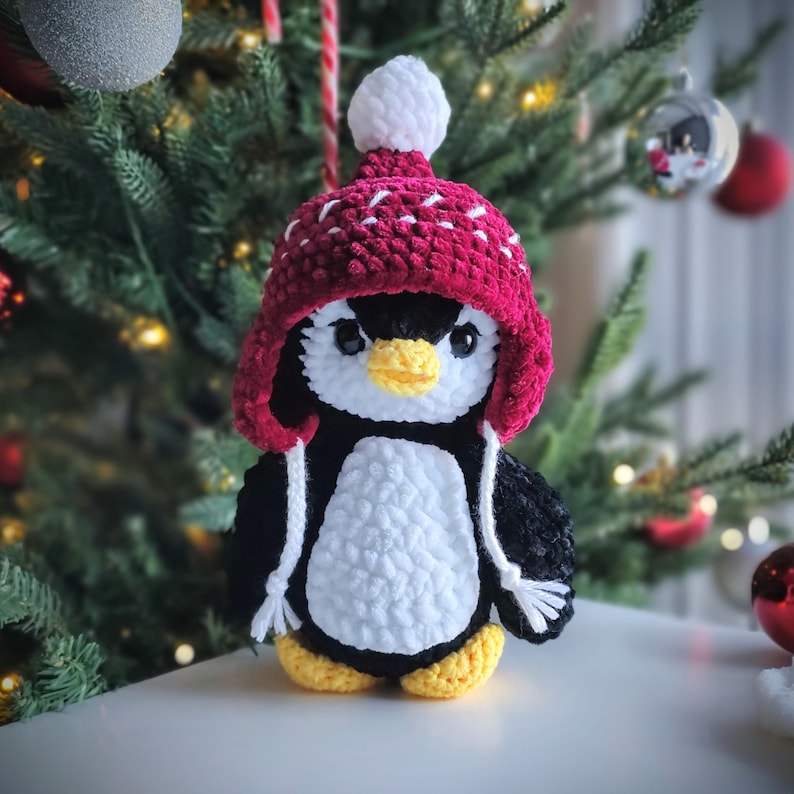 Personalized Crochet Penguin Plushie Custom Name Amigurumi Toy Baby ...