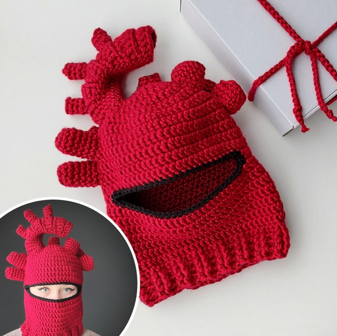 Shin Dorohedero Cosplay Ski Mask. Balaclava of Shin. Anatomical Heart ...