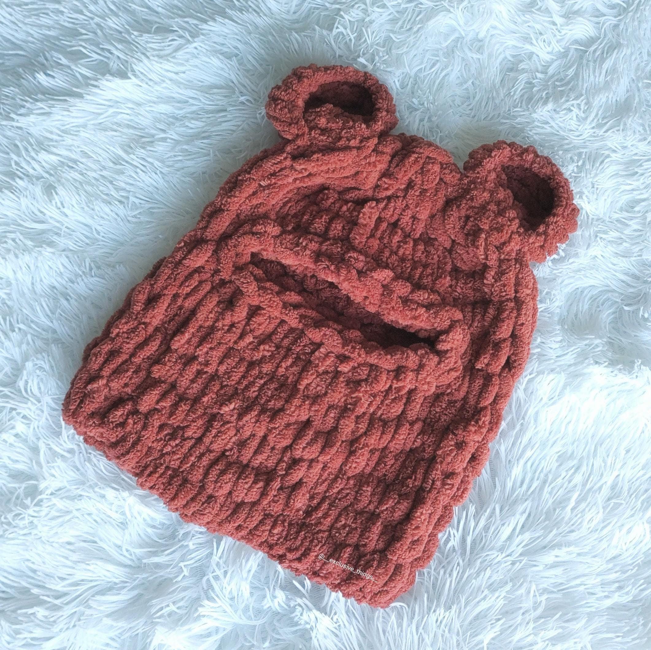 Knitted Bear Hat for Kids Cozy Animal Balaclava. Unique Gift Idea for ...
