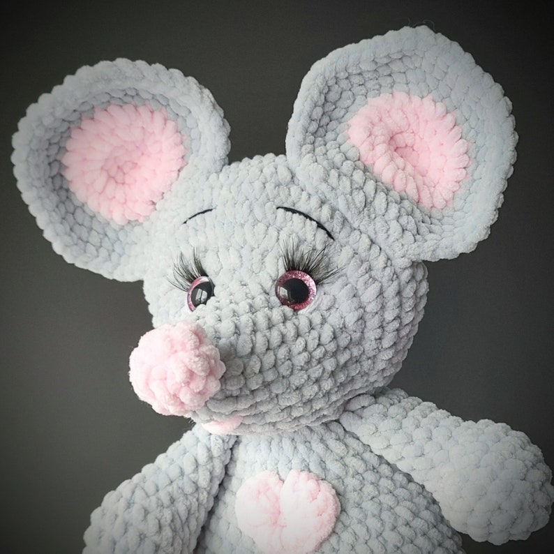Crochet Mouse Toy Handmade Plush Toy for Kids and Adults. Stuffed ...