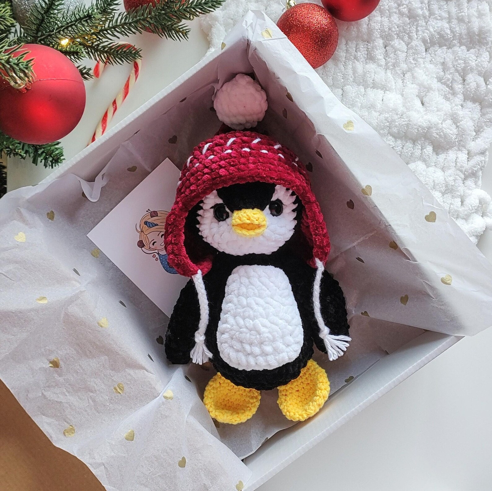 Personalized Crochet Penguin Plushie Custom Name Amigurumi Toy Baby ...