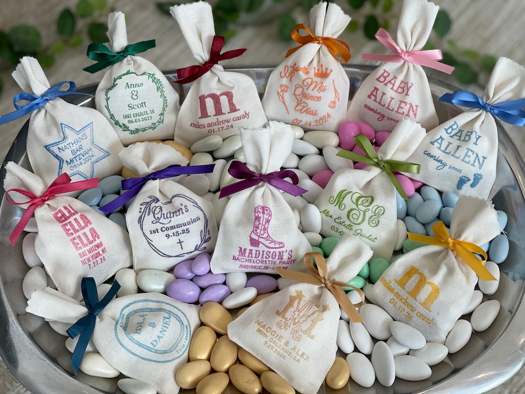 Jordan Almond Filled Custom Favor Bags for Weddings,bachlorette ...
