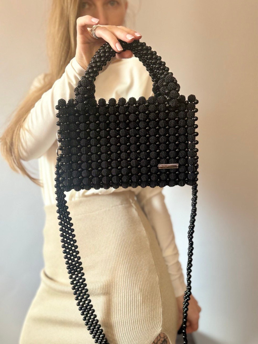 Black Pearl Evening Bag - Prom Clutch With Zipper, Perfect Prom ...