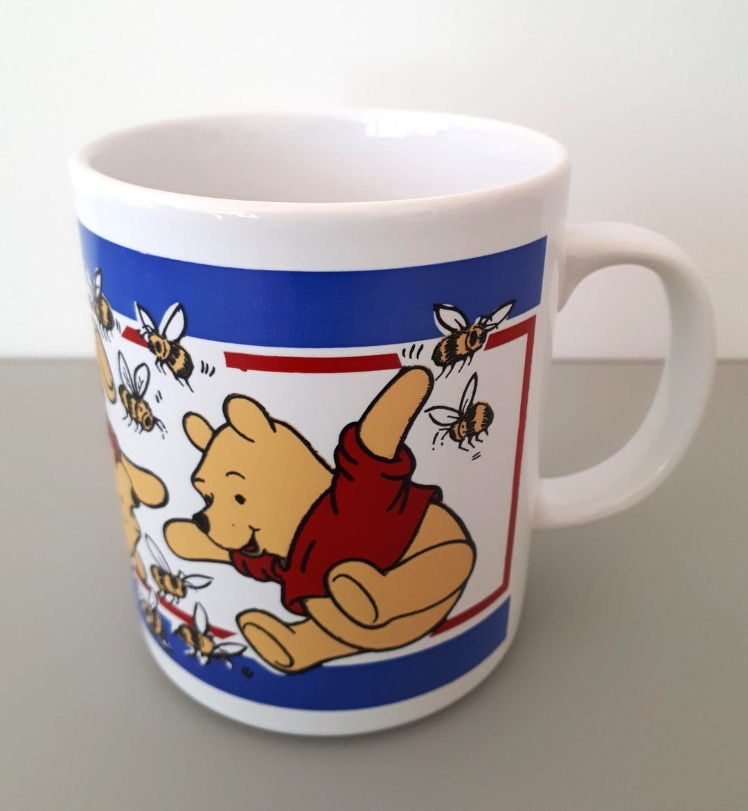 POOH COFFEE MUG Disney Winnie the Pooh & Honey Bees Mug Pooh Ceramic ...