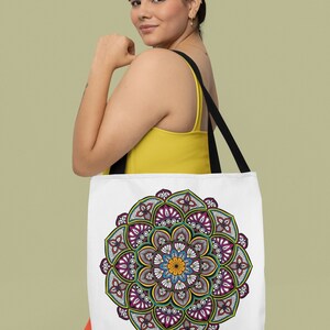 Mandala Design Tote Bag Beautiful Art Tote Bag Gift Meditation Bag ...