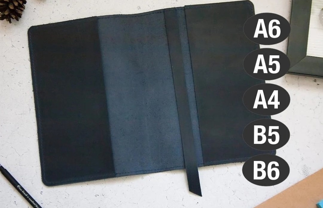 Personalized A5 Leather Notebook Cover, Leather Journal Notebook, A5 ...