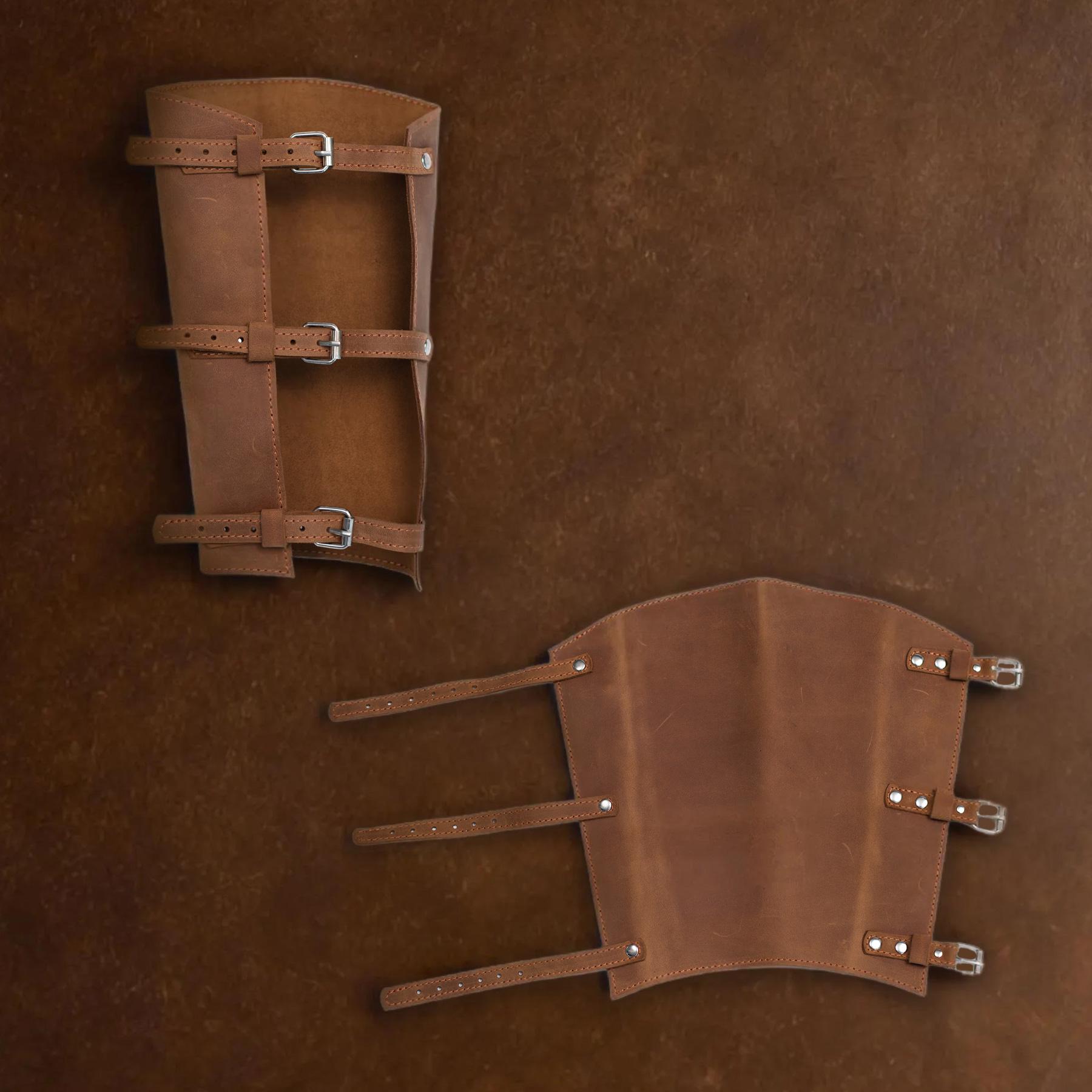 Leather Leg Armor, Leather Leg Greaves, Leather Greaves Men, Leg Gaiter ...