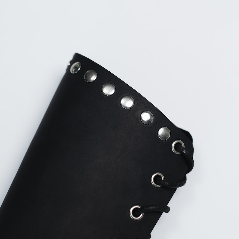 Leather Leg Bracers, Leather Larp Gear, Leg Leather Armor, Leather Leg ...