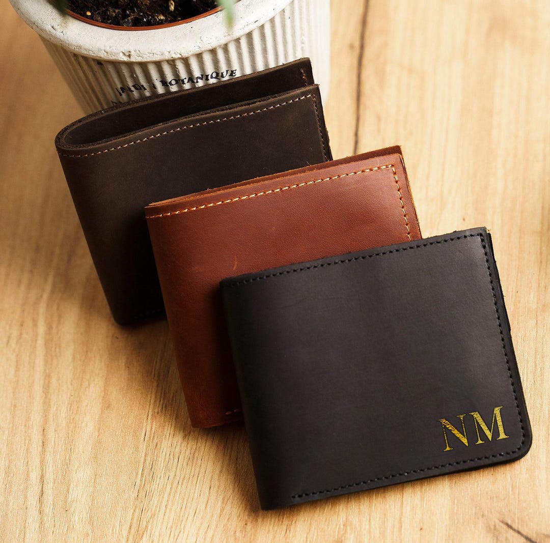 Personalized Wallet for Men, 40th Birthday Gifts for Him, Mens Leather ...