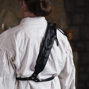 Back Sword Sheath, Leather Sword Belt, Larp Sword Holder, Leather Back ...